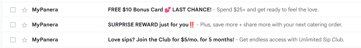 Panera Bread Rewards and Offers