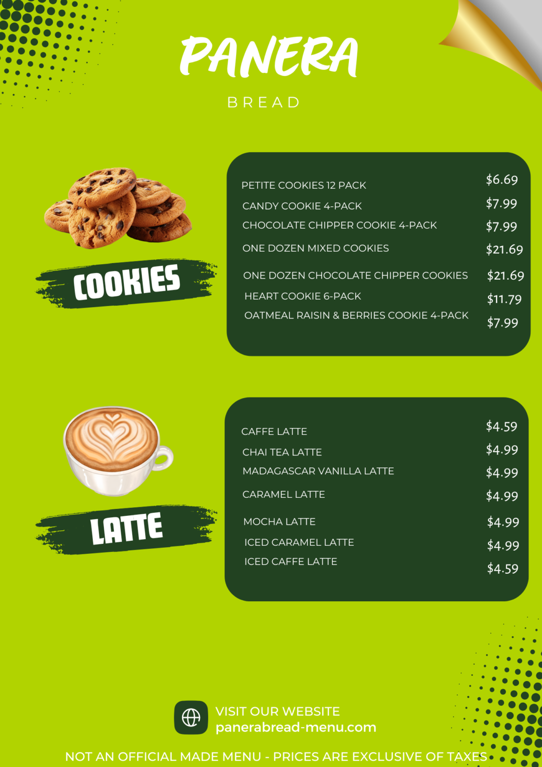 Panera Bread Breakfast Menu With Prices 2025 Printable Pdf