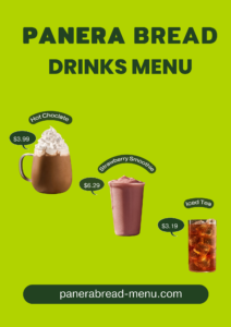 Panera Bread Drinks Menu with Prices - JobNazApply